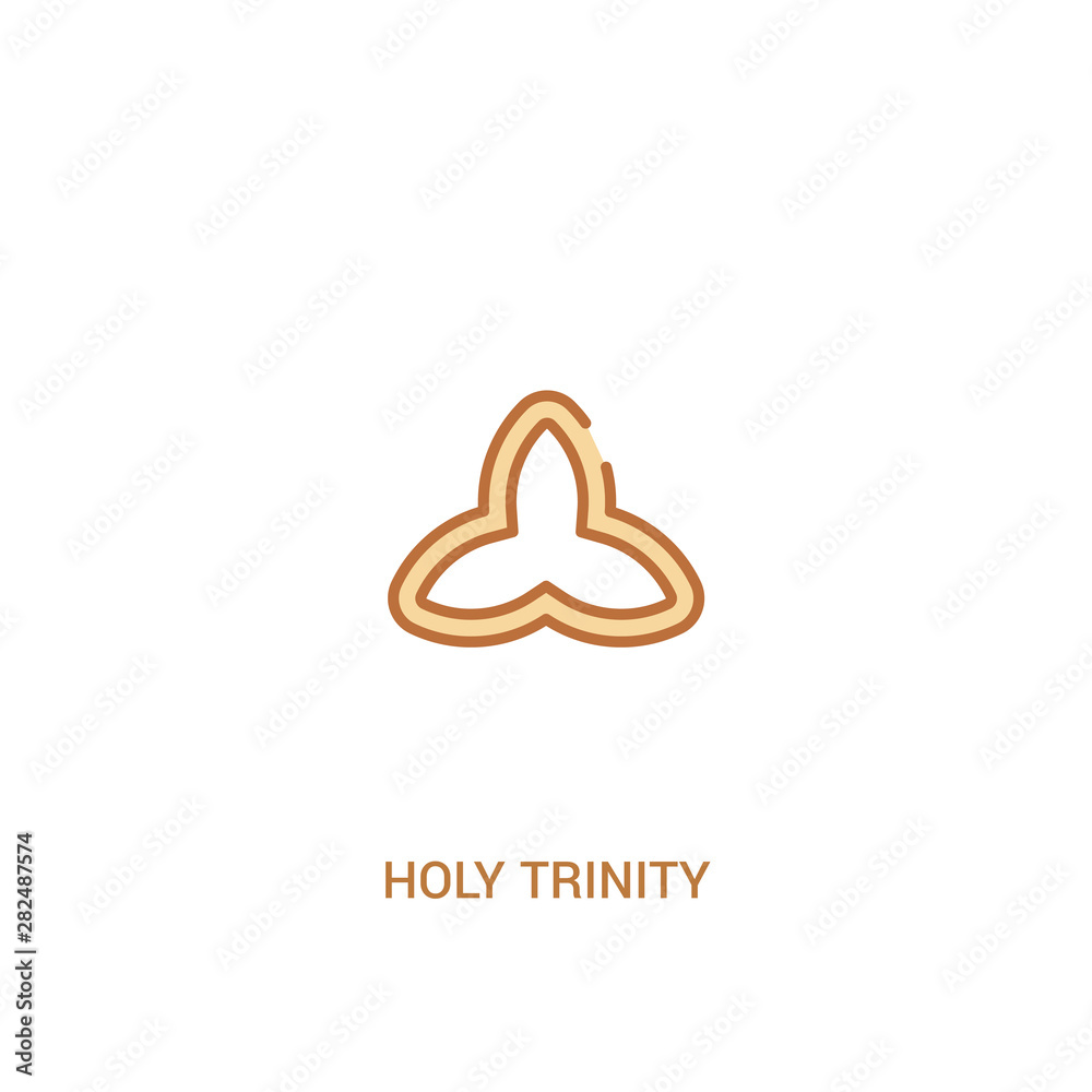 holy trinity concept 2 colored icon. simple line element illustration ...