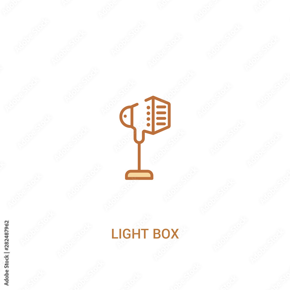 light box concept 2 colored icon. simple line element illustration ...