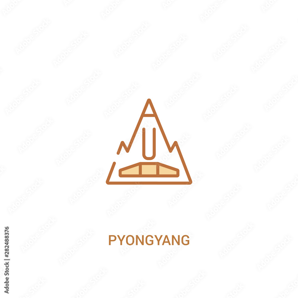 pyongyang concept 2 colored icon. simple line element illustration ...
