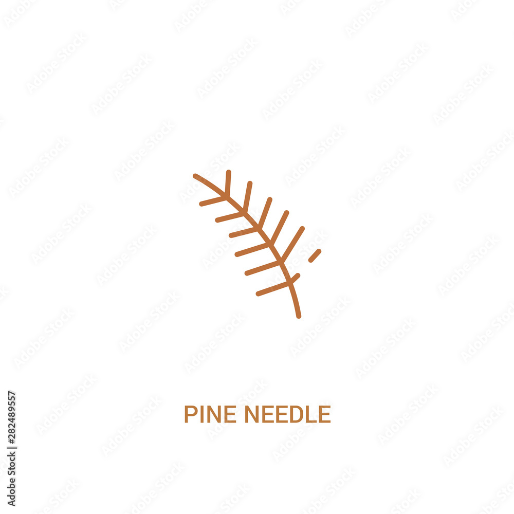 pine needle concept 2 colored icon. simple line element illustration ...