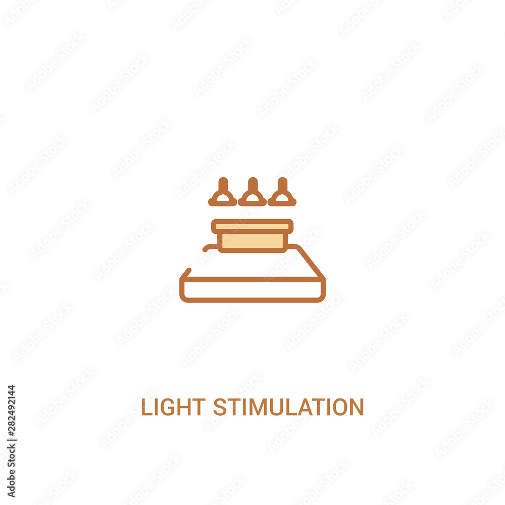 light stimulation concept 2 colored icon. simple line element ...