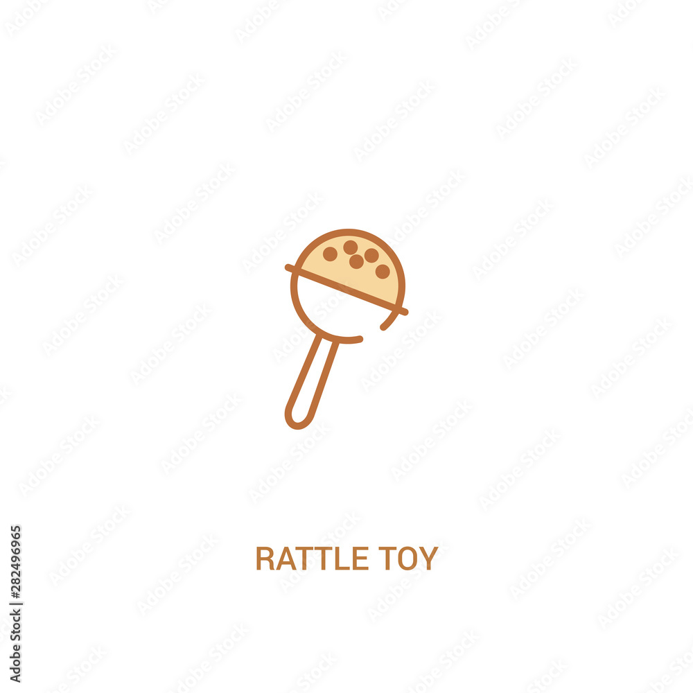 Rattle Toy Concept 2 Colored Icon Simple Line Element Illustration Outline Brown Rattle Toy