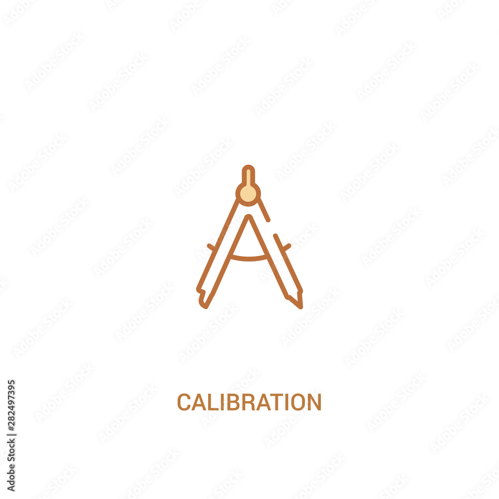 calibration concept 2 colored icon. simple line element illustration ...