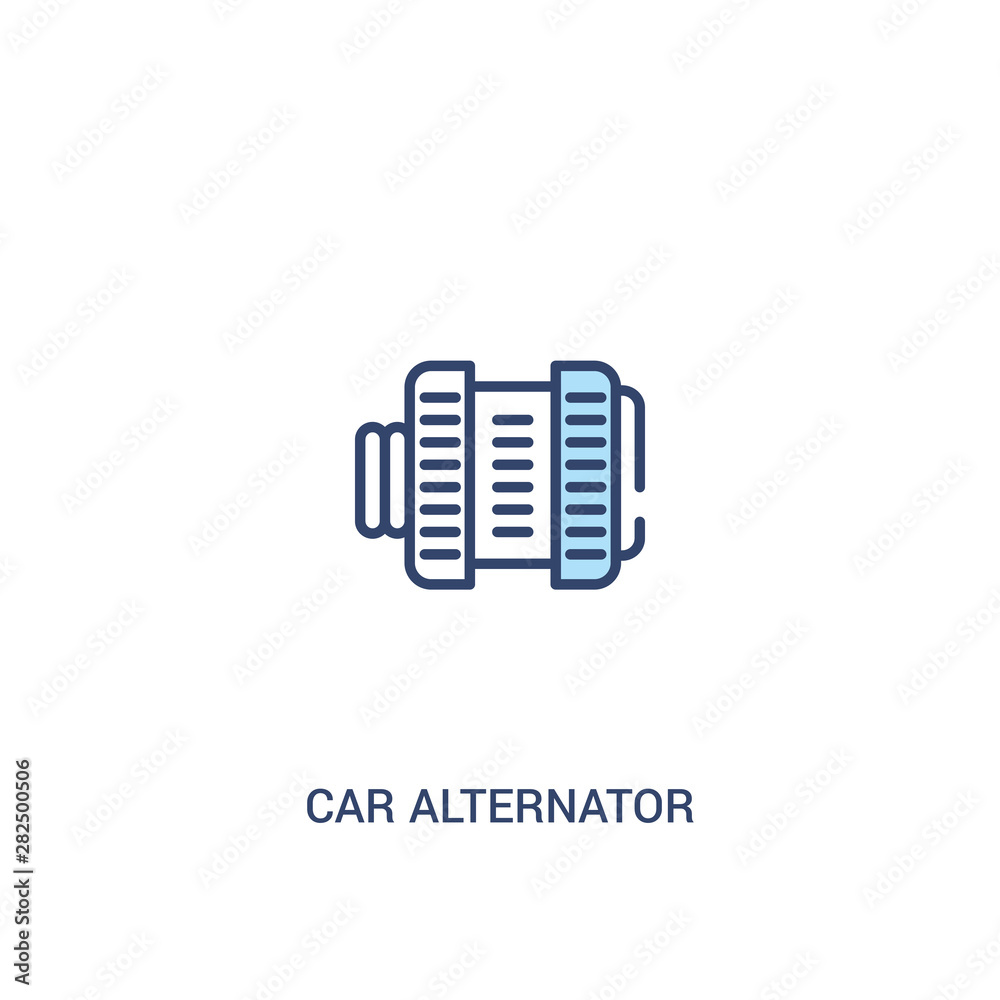 car alternator concept 2 colored icon. simple line element illustration ...