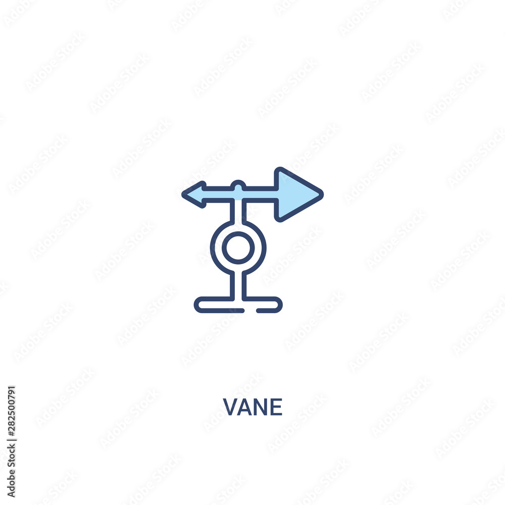 vane concept 2 colored icon. simple line element illustration. outline ...