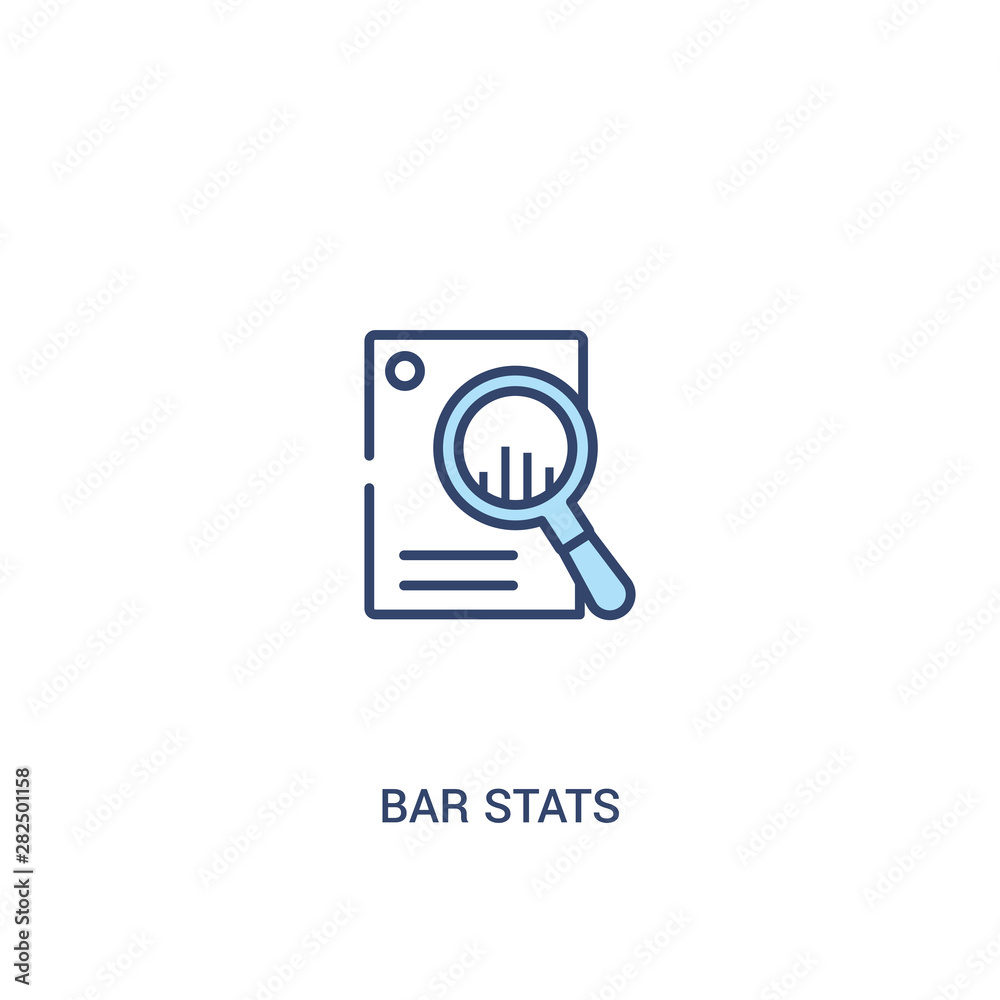 bar stats concept 2 colored icon. simple line element illustration ...