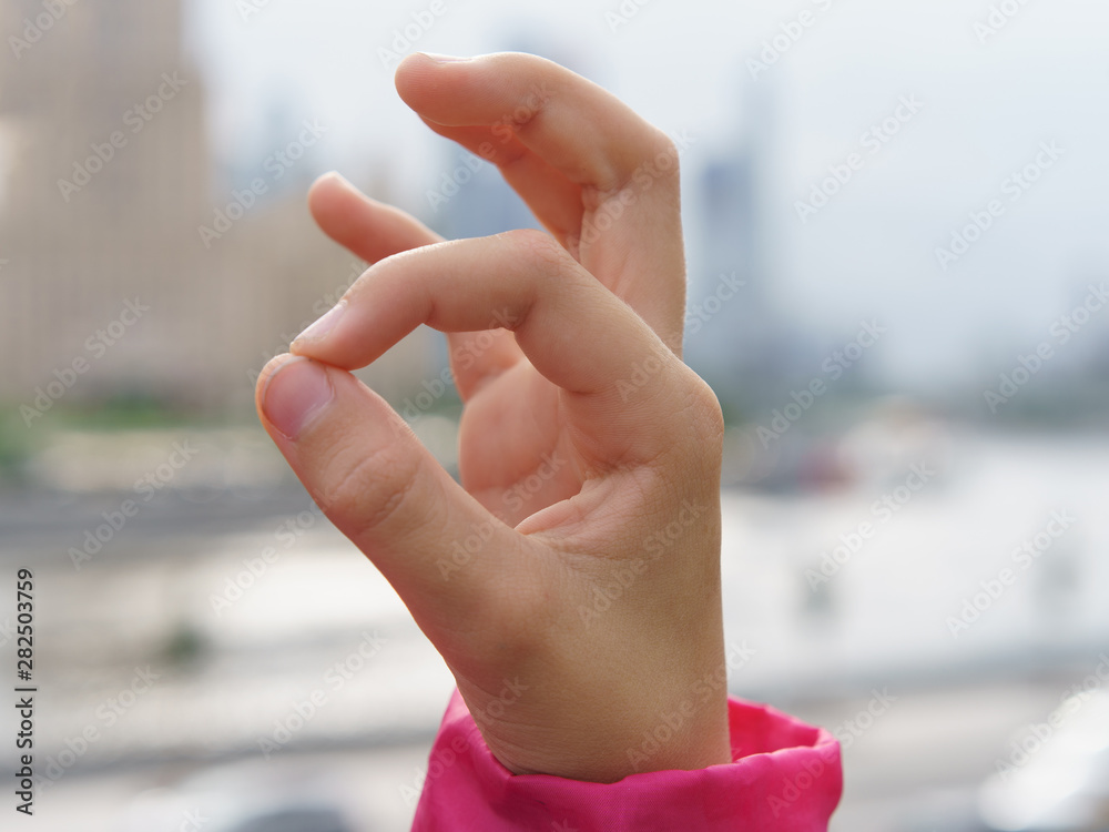 Sign language. OK gesture. Stock Photo | Adobe Stock