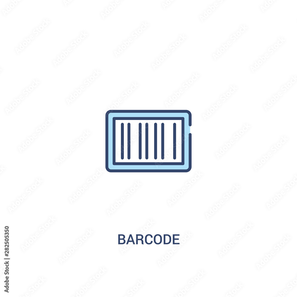 barcode concept 2 colored icon. simple line element illustration ...