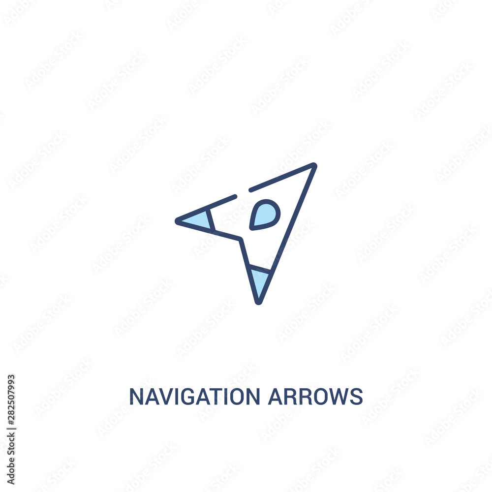 navigation arrows concept 2 colored icon. simple line element ...