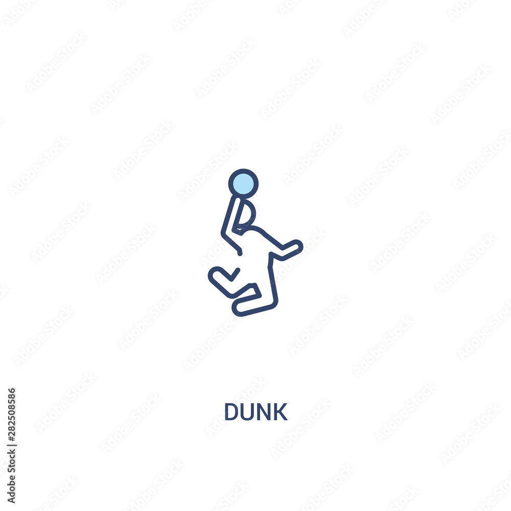 dunk concept 2 colored icon. simple line element illustration. outline ...