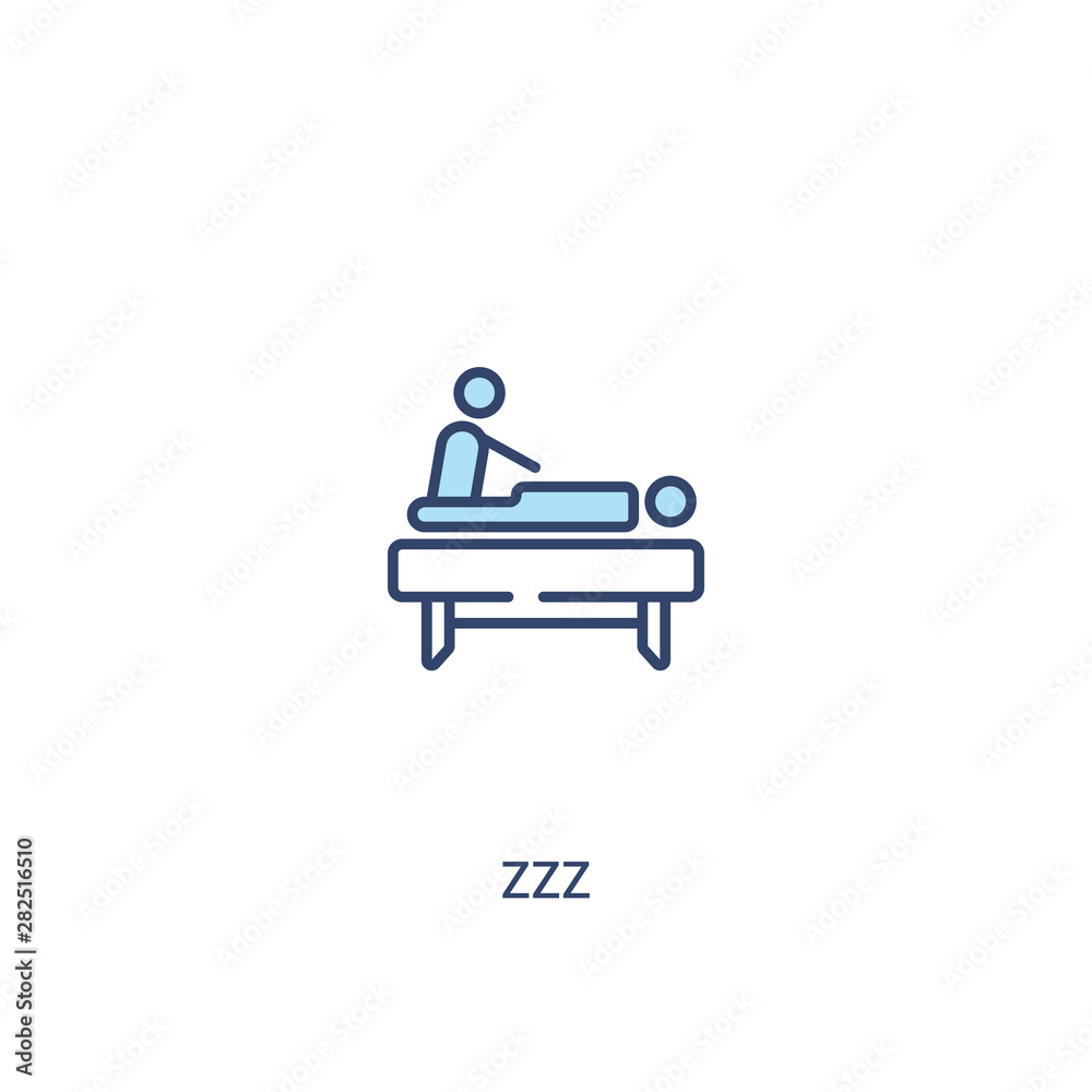 zzz concept 2 colored icon. simple line element illustration. outline ...