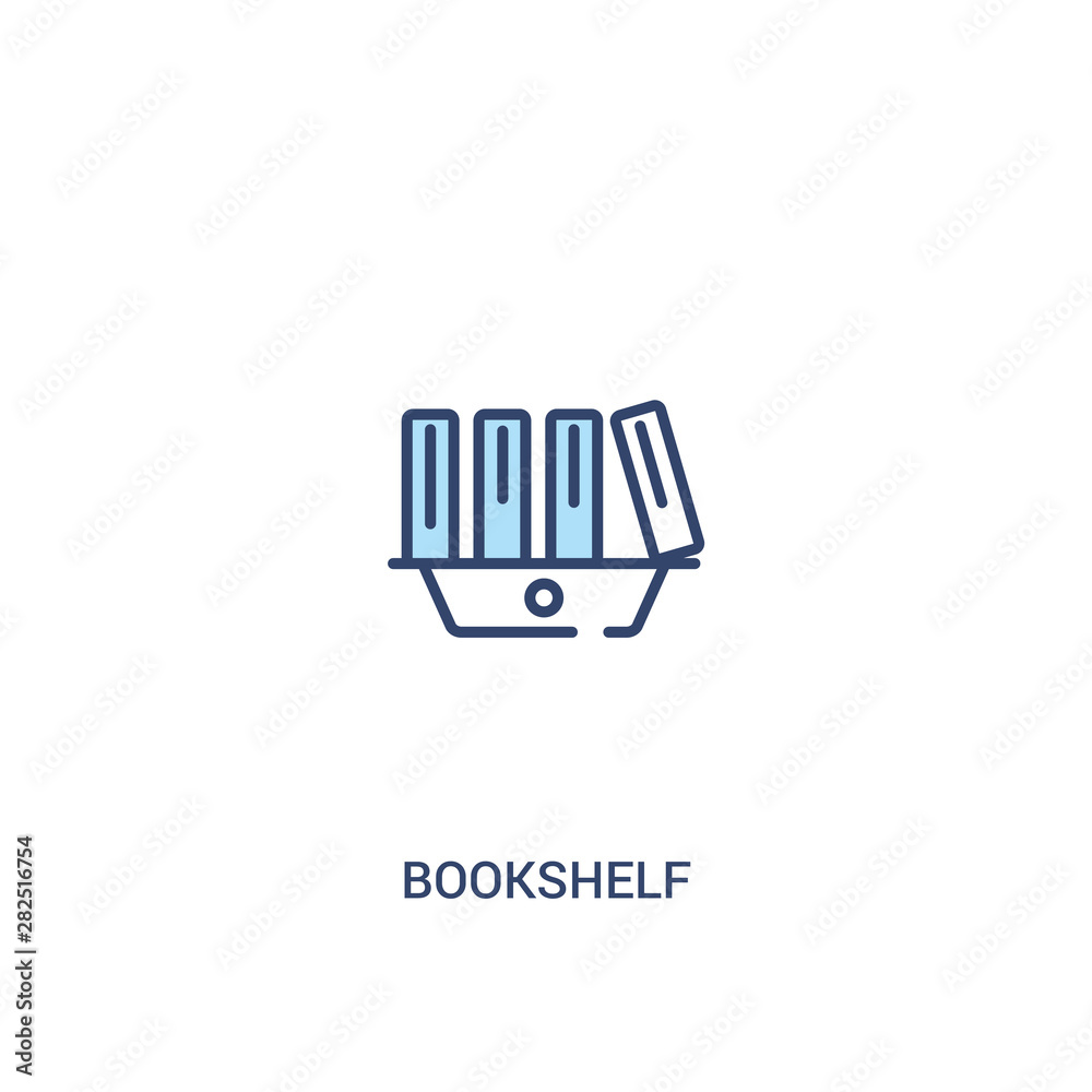 bookshelf concept 2 colored icon. simple line element illustration ...