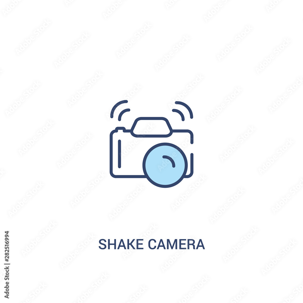 shake camera concept 2 colored icon. simple line element illustration ...