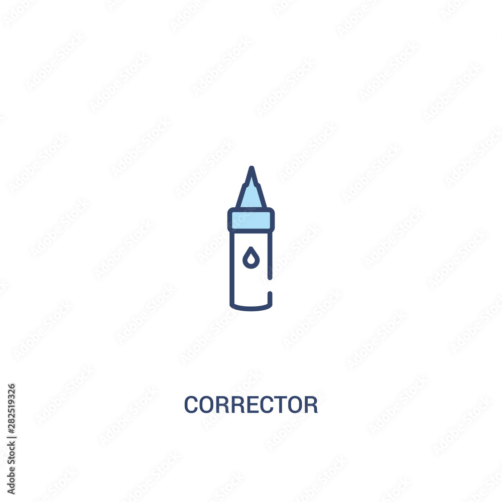 corrector concept 2 colored icon. simple line element illustration ...