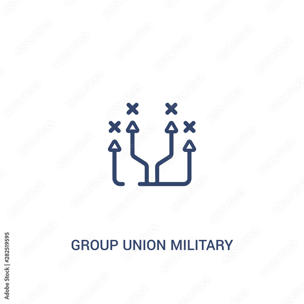 group union military strategy concept 2 colored icon. simple line ...