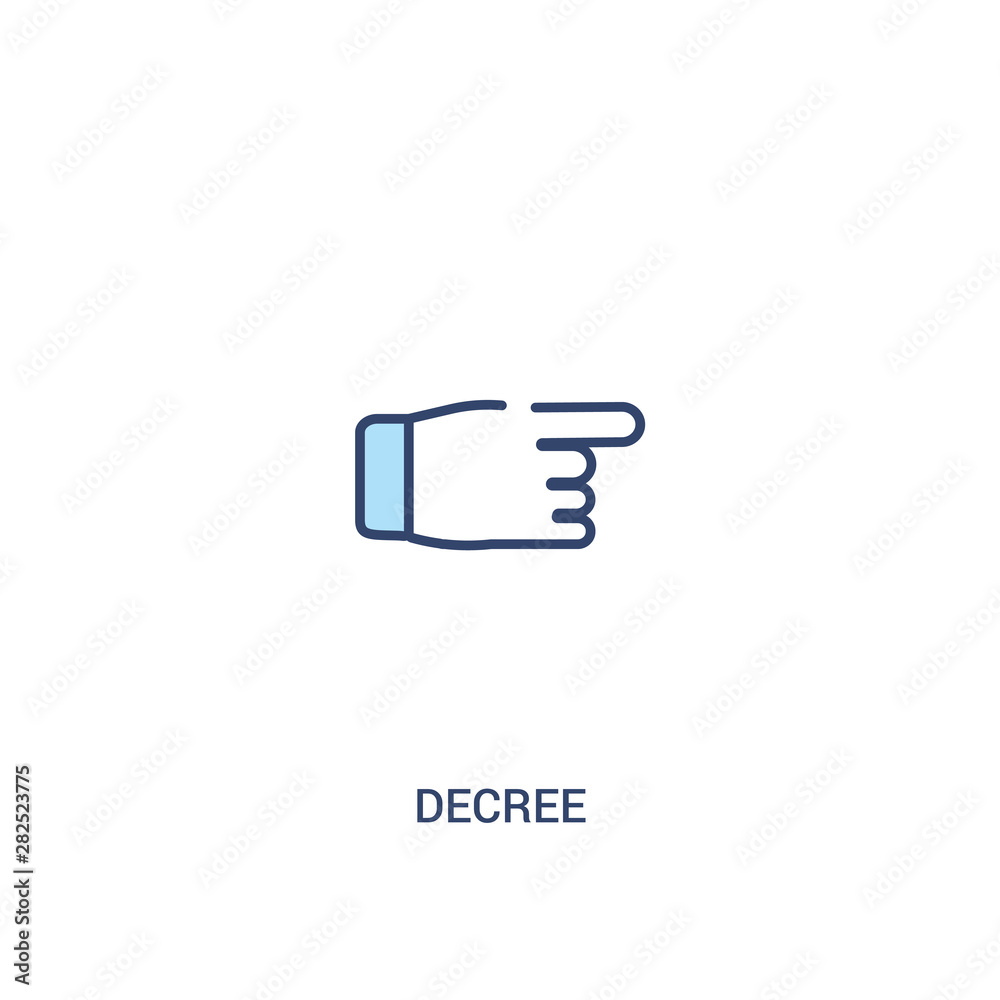 decree concept 2 colored icon. simple line element illustration ...