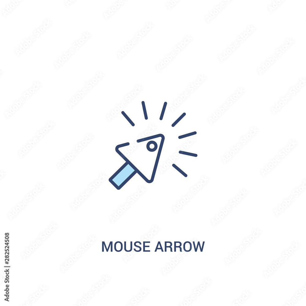 mouse arrow concept 2 colored icon. simple line element illustration ...