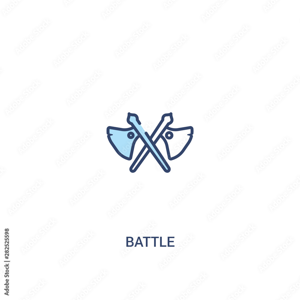 battle concept 2 colored icon. simple line element illustration ...