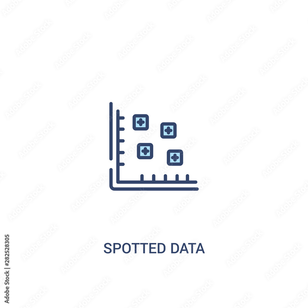 spotted data concept 2 colored icon. simple line element illustration ...