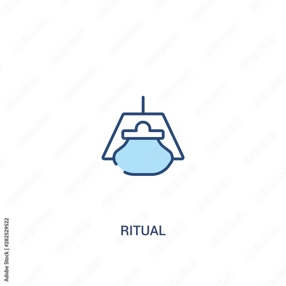 ritual concept 2 colored icon. simple line element illustration ...