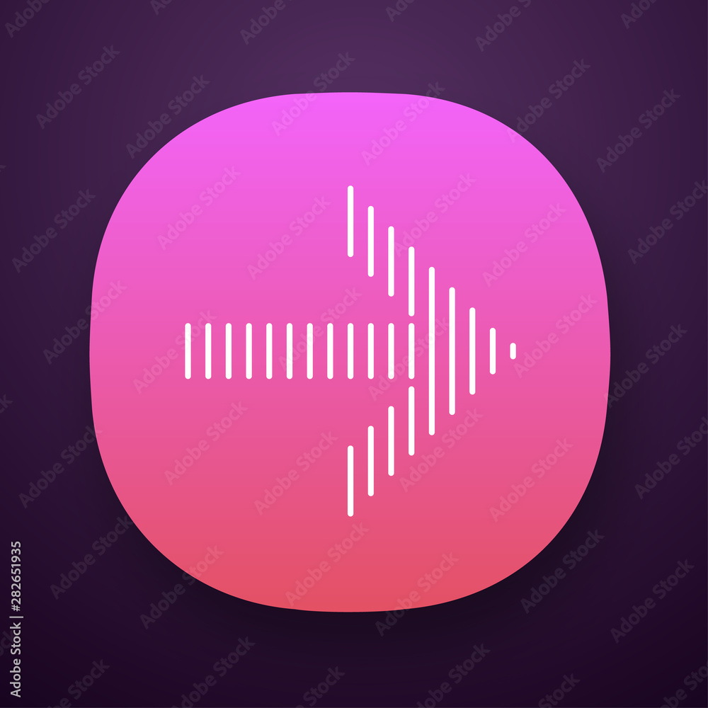 Striped arrow app icon. Arrowhead indicating rightward. Direction ... Striped arrow app icon. Arrowhead indicating rightward. Direction ...