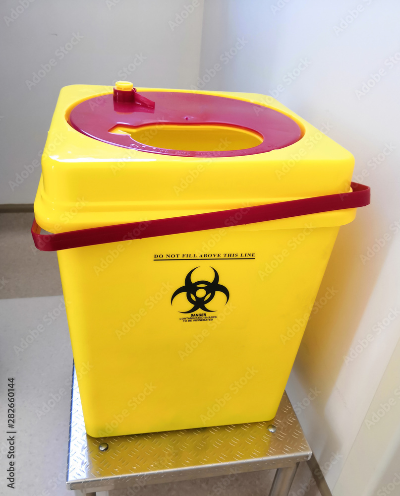 Biohazardous Sharp Container Stock Photo | Adobe Stock