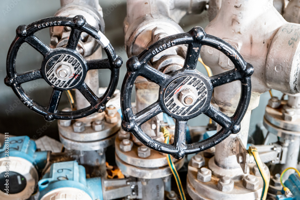 series of manual handwheel valves and automatic control with flanges ...