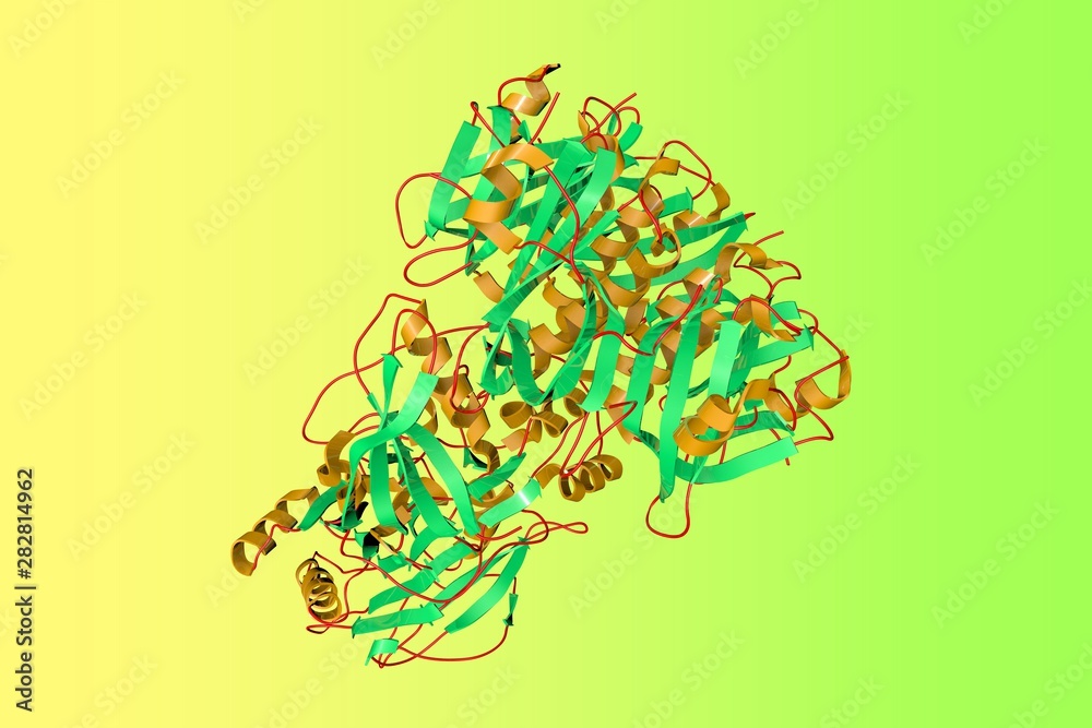 Stock-Illustration „Crystal structure of typhoid toxin produced by ...