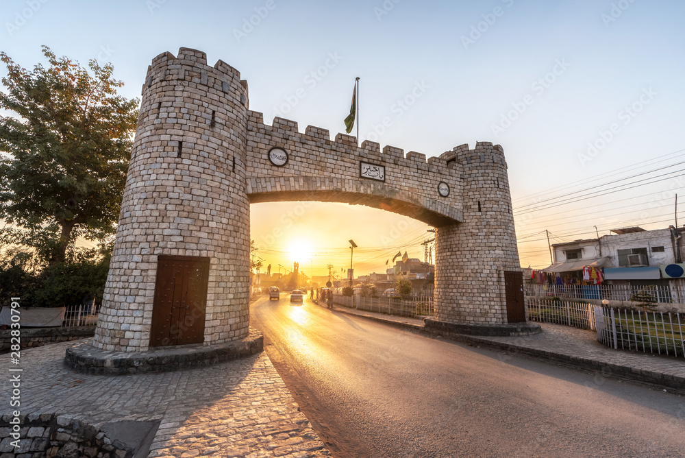 The Khyber Gate was built in 1964, at the mouth of the Khyber Pass ...
