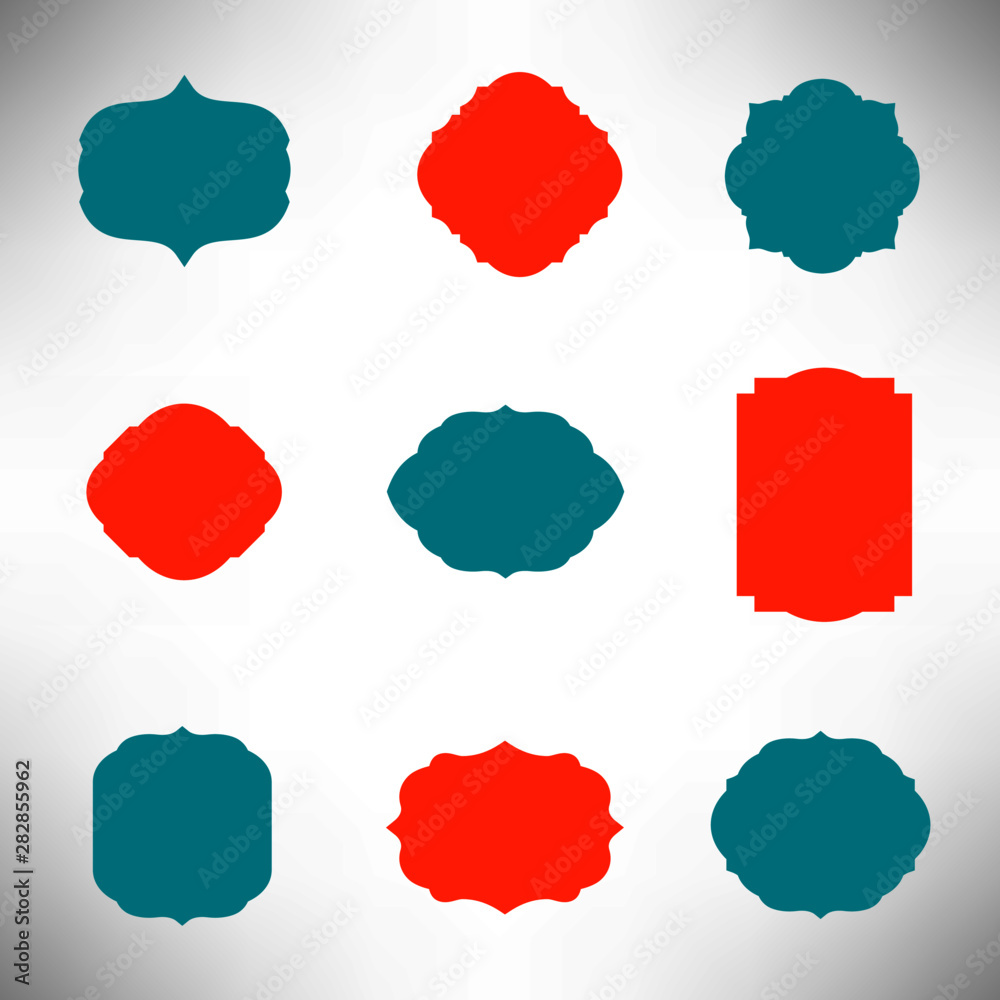 Blank frame and label collection Stock Vector | Adobe Stock