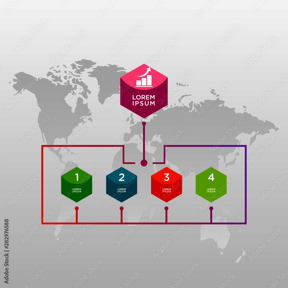 Vector infographics design template, integrated circles with chat ...