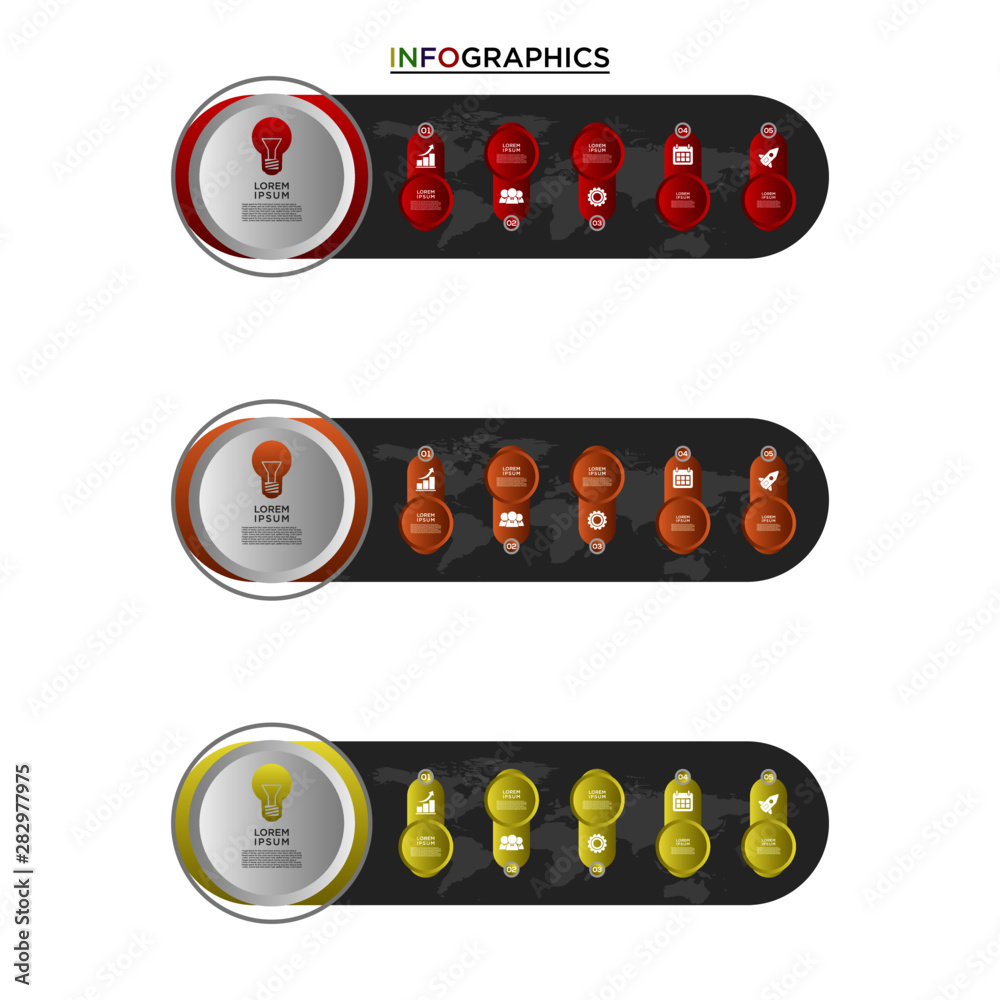 Vector infographics design template, integrated circles with chat ...