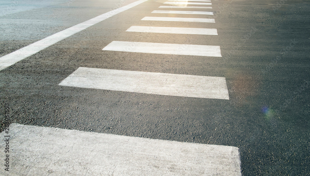 pedestrian pathway on a street crossing Stock Photo | Adobe Stock