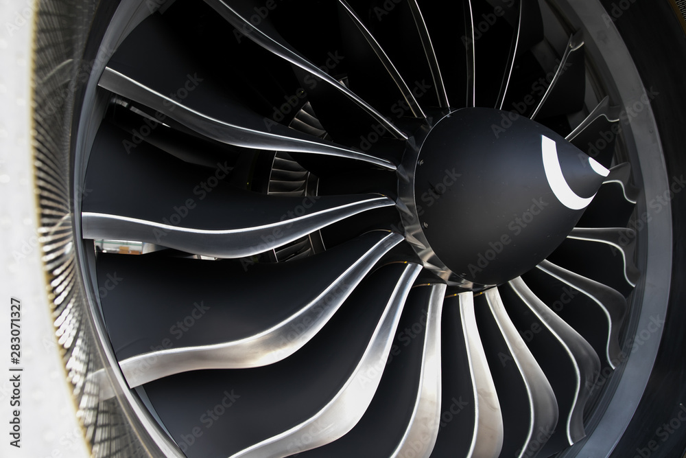 Airbus A320 NEO engine. Modern aircraft. CFM Leap-1A engine. Airplane ...