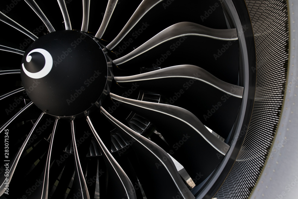 Airbus A320 NEO engine. Modern aircraft. CFM Leap-1A engine. Airplane ...