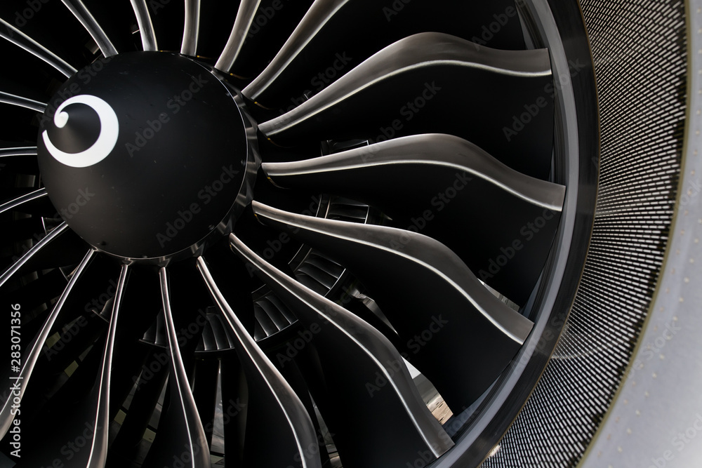 Airbus A320 NEO engine. Modern aircraft. CFM Leap-1A engine. Airplane ...