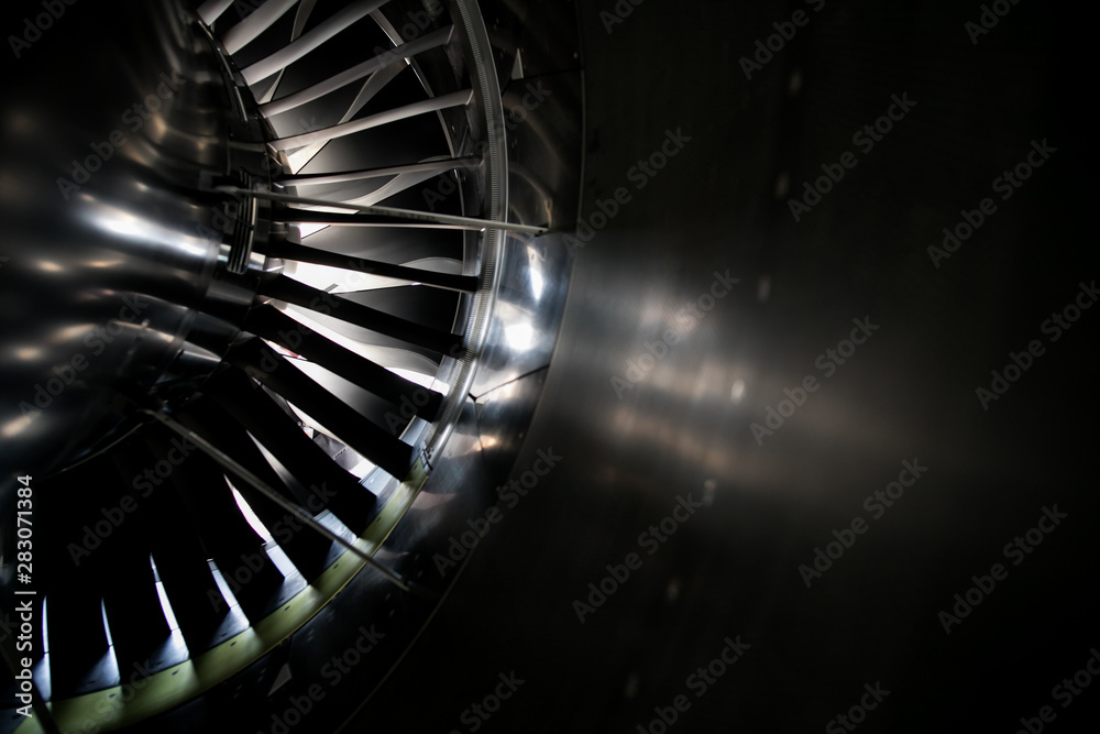 Airbus A320 NEO engine. Modern aircraft. CFM Leap-1A engine. Airplane ...
