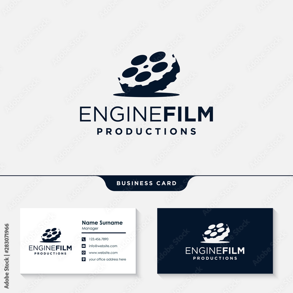 engine film logo design with business cars template vector Stock Vector ...