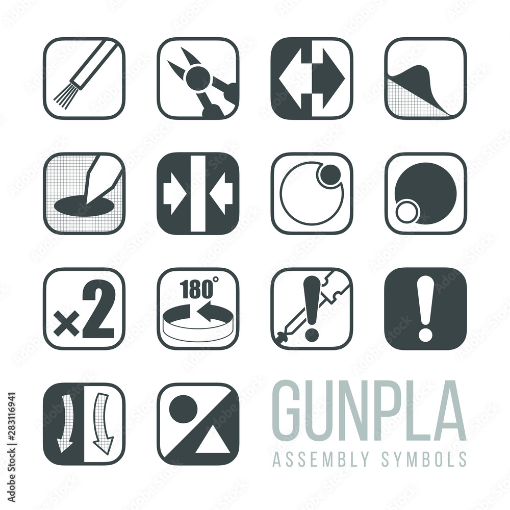Gunpla Symbols Stock Vector | Adobe Stock