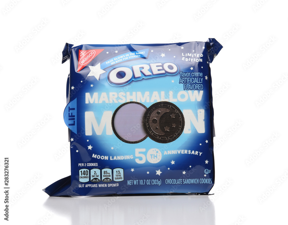 IRVINE, CALIFORNIA - JUNE 28, 2019: Oreo Marshmallow Moon from Nabisco ...
