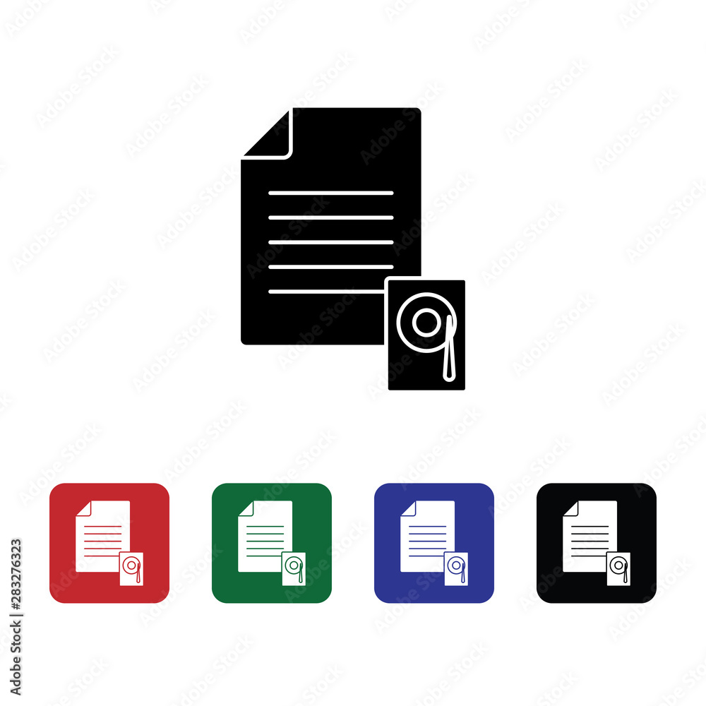 Document hard disk, file vector icon. Premium quality graphic design ...