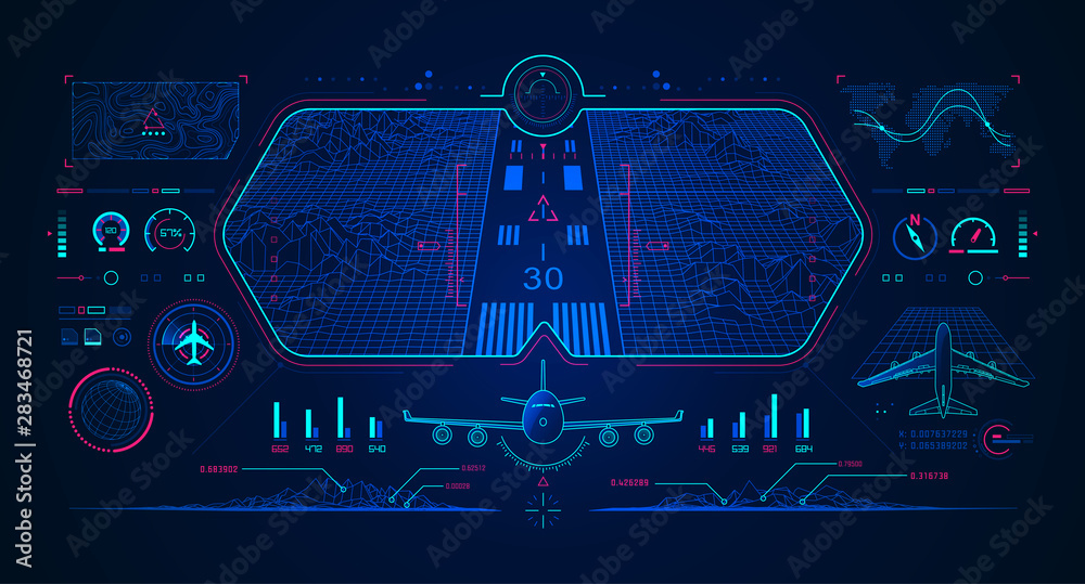 aviation interface Stock Vector | Adobe Stock