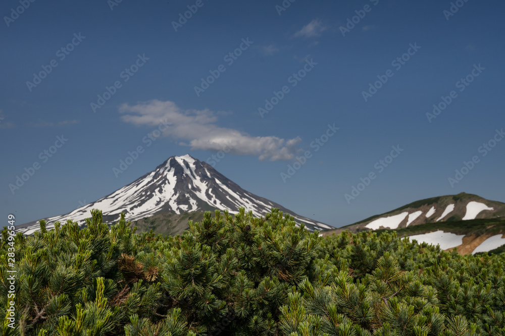 Symmetrical cone of Vilyuchik (also known: Vilyuchinsky Sopka), a ...