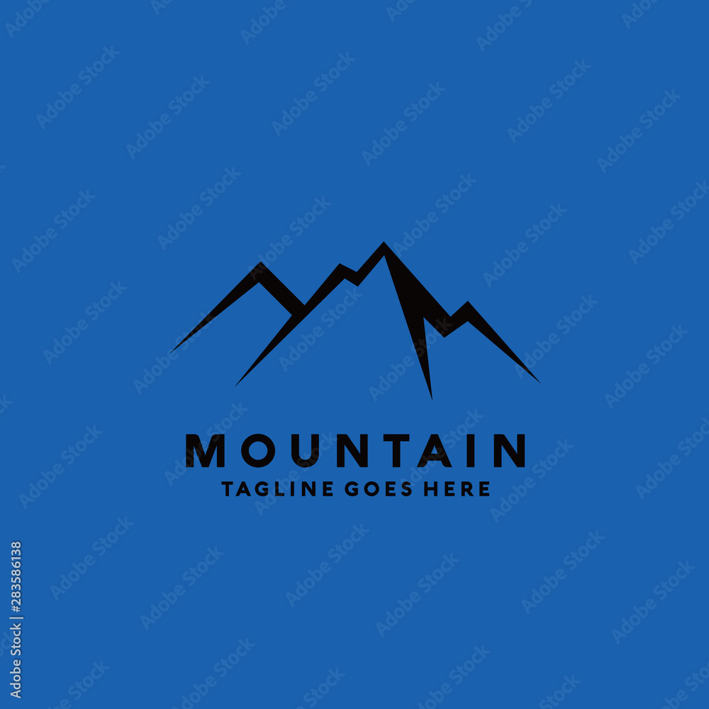 Minimalist Mountain Logo Vector Logo Design Template. Exploration and ...