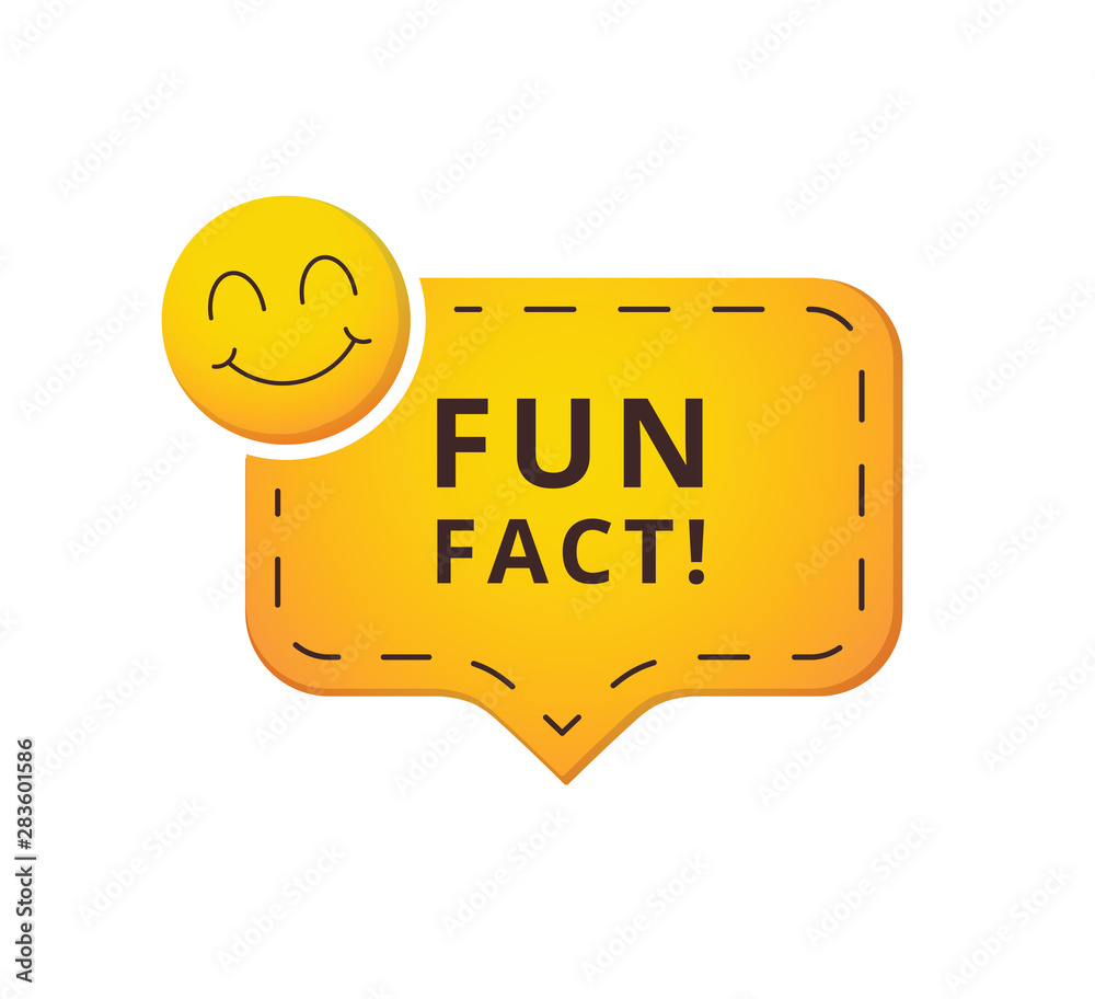 Vector fun fact speech bubble. Concept illustration. Funny fact ...