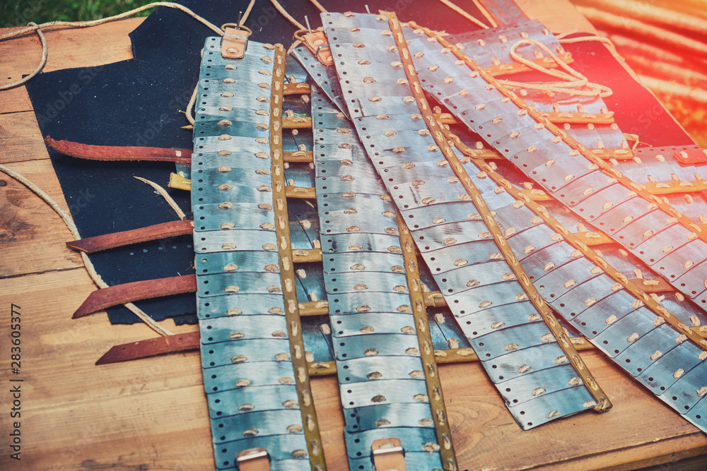 Production of chain mail from steel plates. Create retro armor way as ...