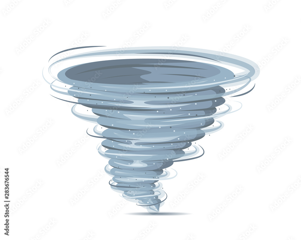 Tornado vector isolated. Stock Vector | Adobe Stock