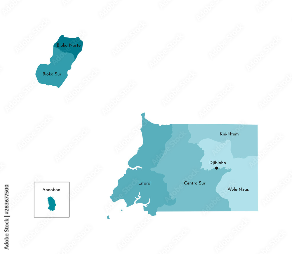 Vector isolated illustration of simplified administrative map of ...