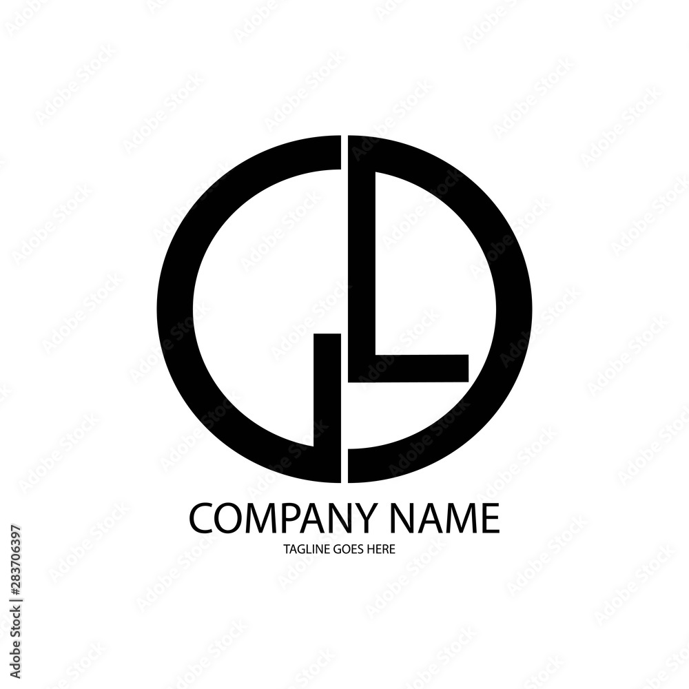 letter gl logo vector Stock Vector | Adobe Stock