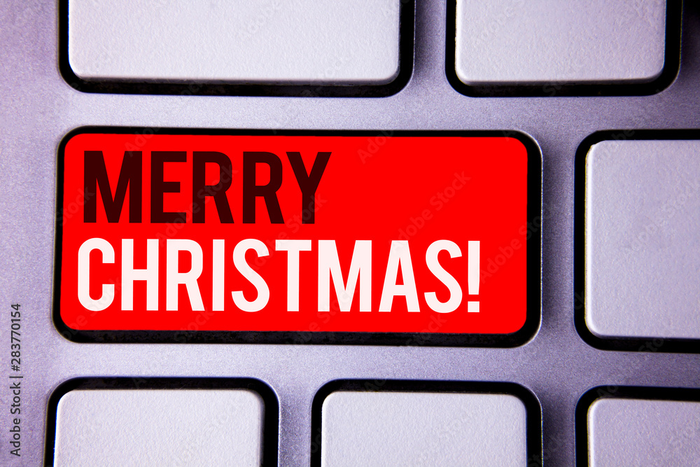 Word writing text Merry Christmas Motivational Call. Business concept ...